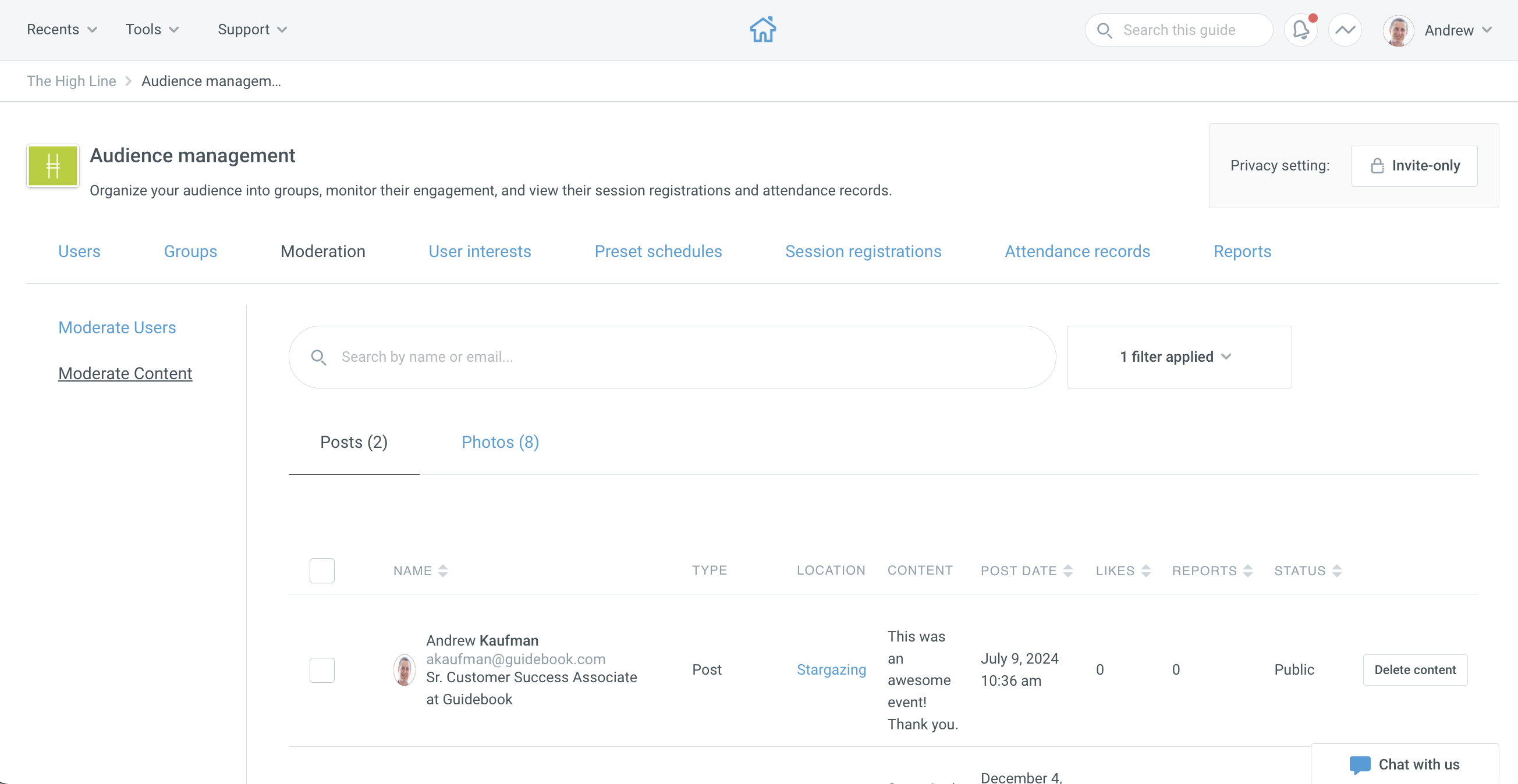 Session Discussion – Guidebook Support