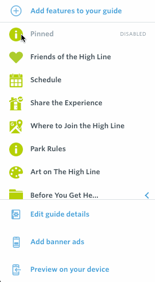 Adding Features, Organizing your Content and Folders – Guidebook Support