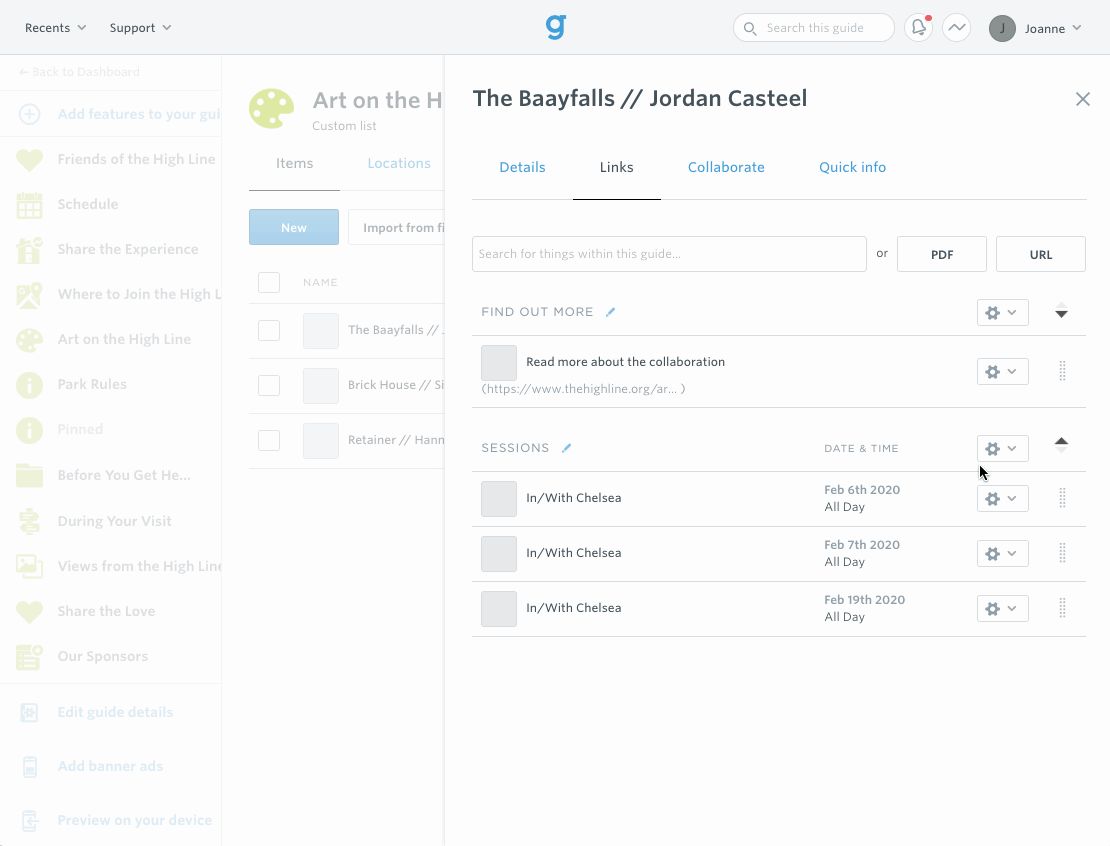 Linking – Guidebook Support