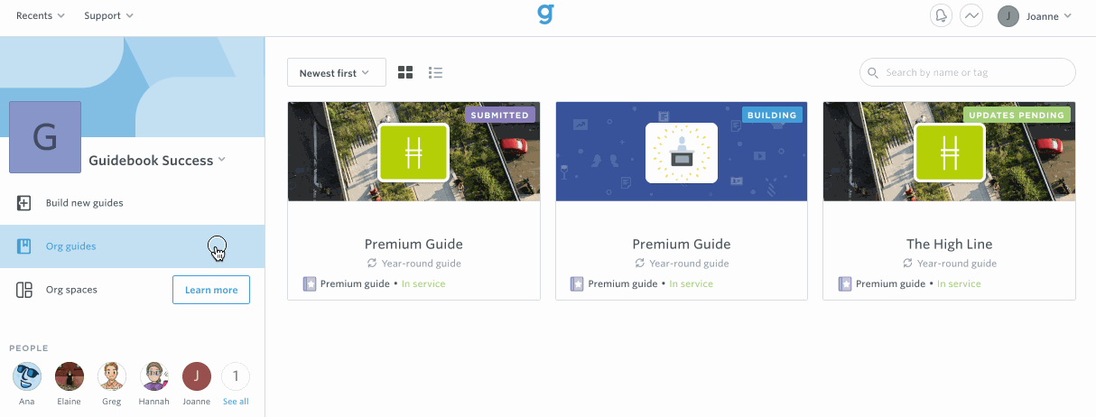 Managing Your Organization as an Admin – Guidebook Support