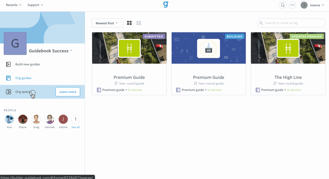 Managing Your Organization as an Admin – Guidebook Support