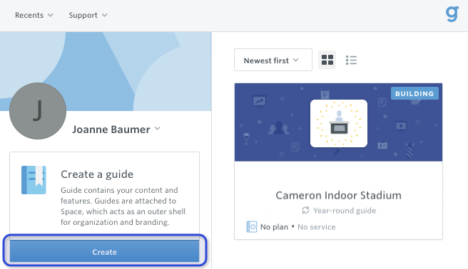 Builder Homepage Tools and Navigation – Guidebook Support