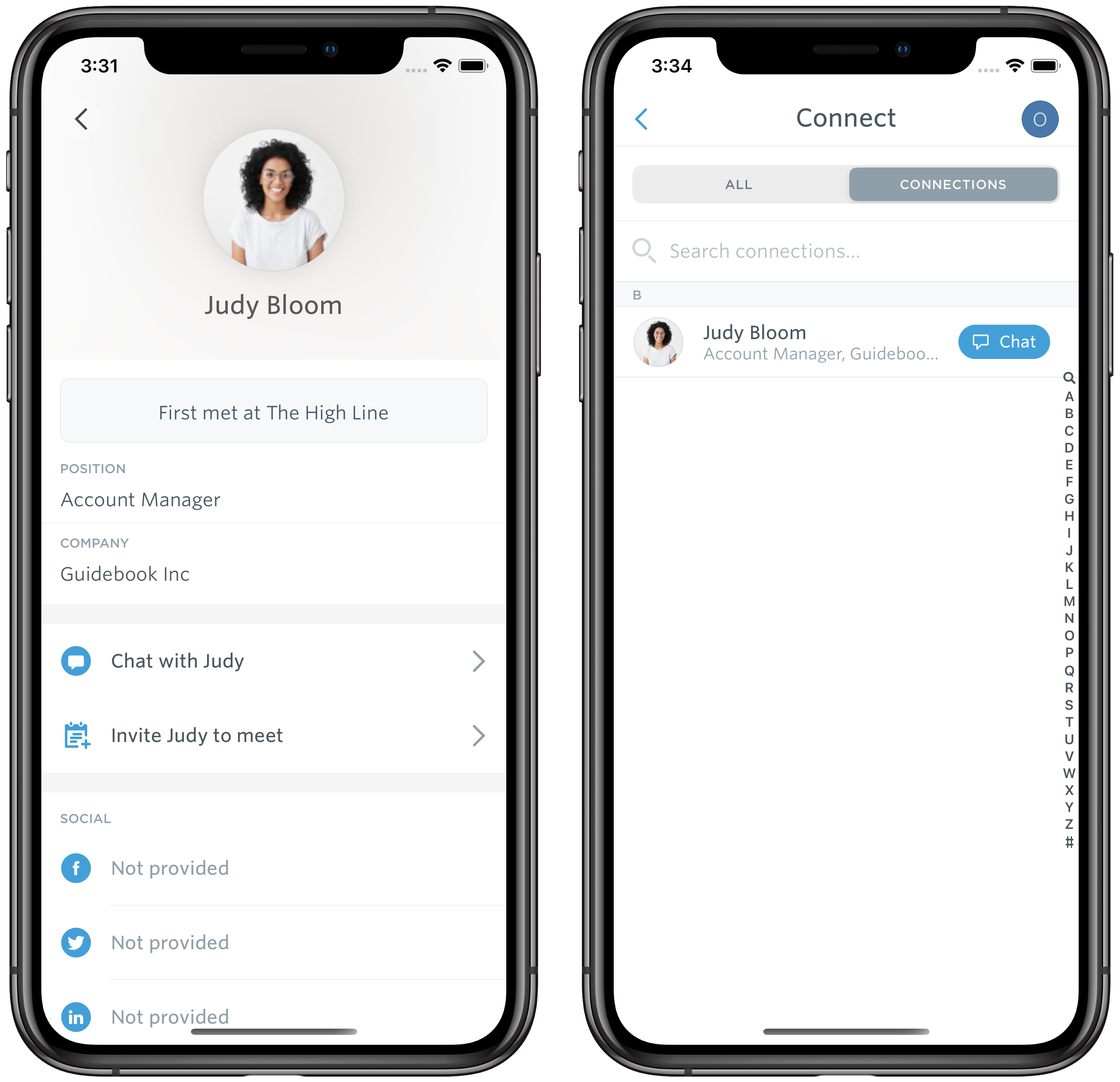 Connect and Chat – Guidebook Support