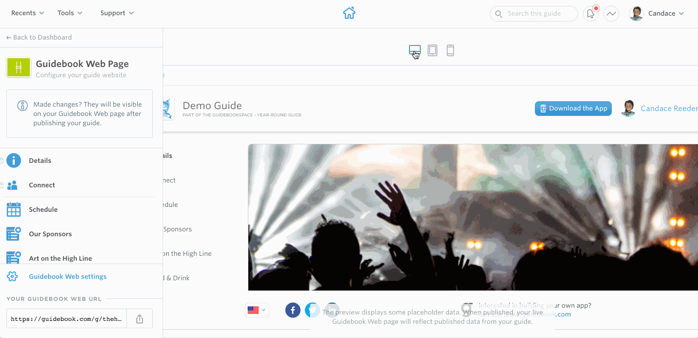 Guidebook Web – Guidebook Support
